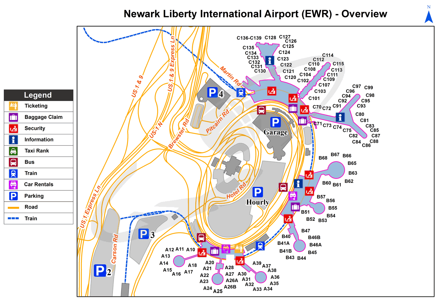 Newark Airport EWR State Of New Jersey Airportix Newark Airport EWR State Of New Jersey Airportix
