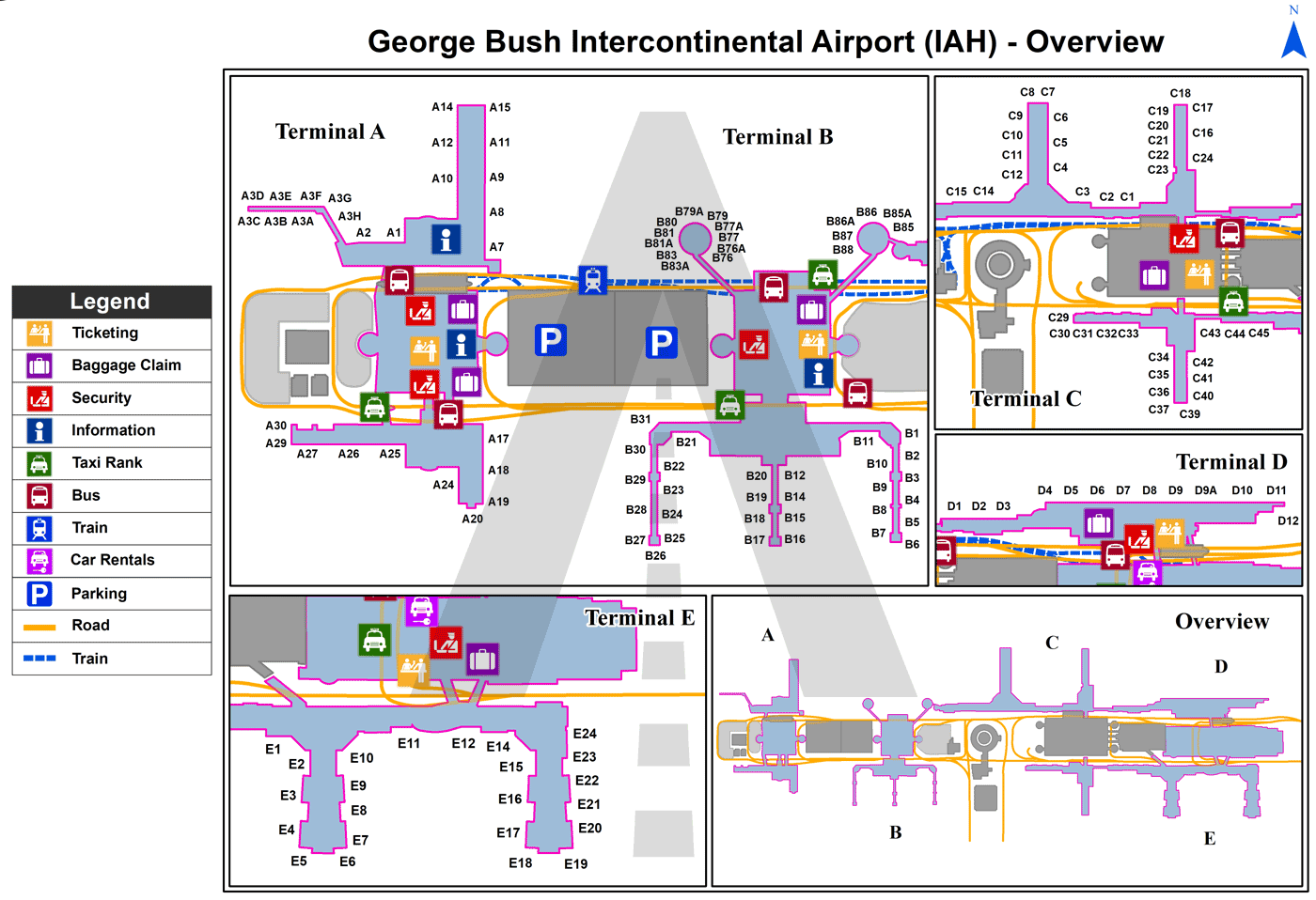 Houston George Bush IAH Intercontinental Airport Texas