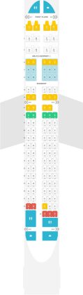 Delta A220 (A220-100) Seat Map - Airportix