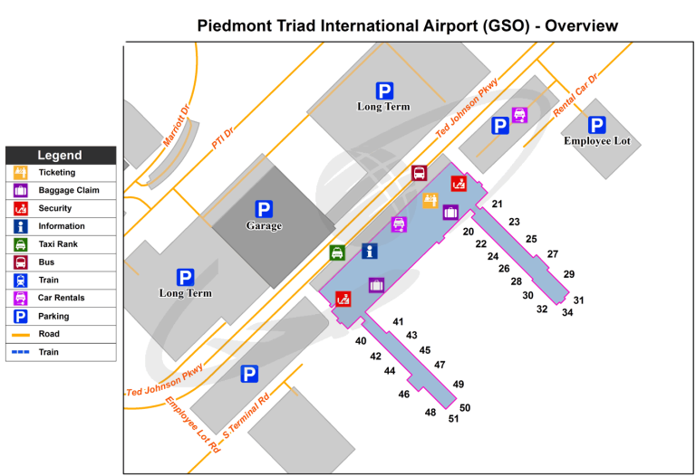 GSO Airport - Piedmont Triad International Airport