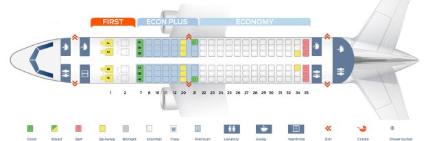 Airbus A319 United Seating Map - Airportix
