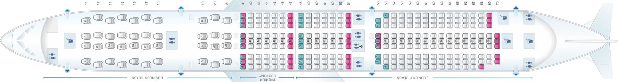 Airbus A350-900 Singapore Airlines Seat Map - Airportix